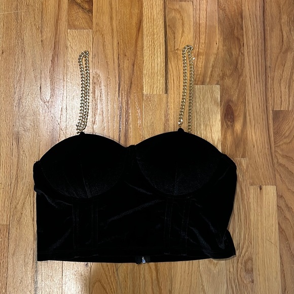 SHEIN | Tops | Chain Strap Velvet Cami Top | Poshmark